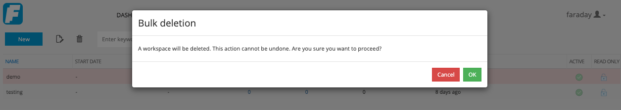 Workspaces - Faraday